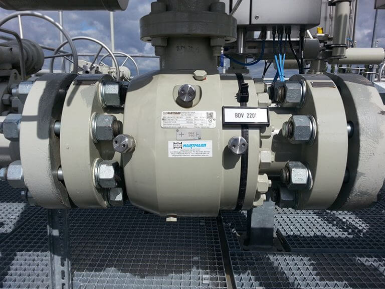 Special ball valves for gas transport | Our references